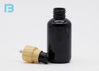 China Solid Black 30ml Refillable Plastic Spray Bottles Pet Plastic Bottles Round Shoulder for sale