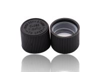 China Child Proof Cap Black Screw Thread Plastic Cap 18mm Ribbed Closure for sale