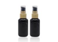 China Solid Black 30ml Refillable Plastic Spray Bottles Pet Plastic Bottles Round Shoulder for sale