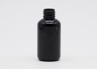 China Solid Black 30ml Refillable Plastic Spray Bottles Pet Plastic Bottles Round Shoulder for sale