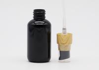 China Solid Black 30ml Refillable Plastic Spray Bottles Pet Plastic Bottles Round Shoulder for sale