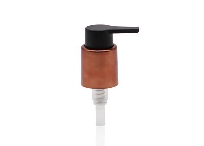 Bronze Glossy Closure 24mm Cosmetic Treatment Pumps With Matte PP Pump Head
