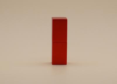 China Frosted Matt Red Empty Lipstick Bottles Square Shape For Personal Care for sale