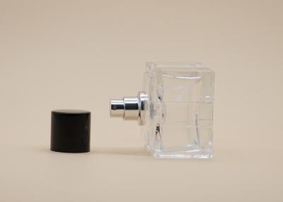 China Heavy Wall Square Glass Perfume Bottles , 50ml Glass Perfume Bottles for sale