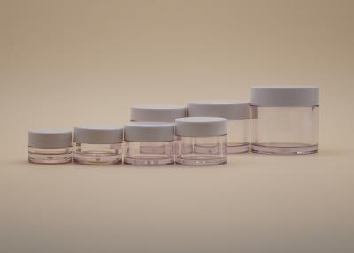 Clear PETG Round Cream Jar ABS White Cap High Durability Not Easily Broken