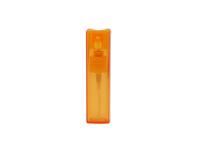 China Orange Color Refillable Glass Perfume Bottle 10ml Square Shape Atomizer for sale