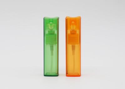 중국 주황색 색깔 다시 채울 수 있는 유리제 향수병 10ml 사각 모양 분무기 판매용