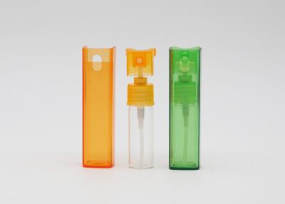 중국 주황색 색깔 다시 채울 수 있는 유리제 향수병 10ml 사각 모양 분무기 판매용