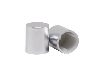 China Silver Matte Aluminum Perfume Bottle Caps With Raised Inner PE Part for sale