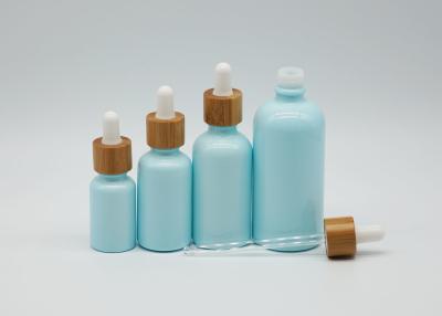 China Leeg Kosmetisch het Bamboedruppelbuisje GLB van 100ml Mini Dropper Bottles With White Te koop