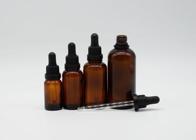 China Amber Clear Essential Oil Customized 15ml Glass Dropper Bottles for sale