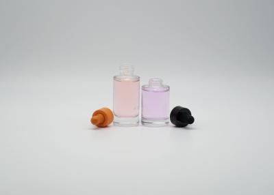China 50ml 30ml Glass Dropper Bottle Essential Oil Clear Glass Dropper Bottles for sale