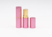 China Threaded Pink Aluminum Bulk Packaging Empty Lipstick Tube for sale