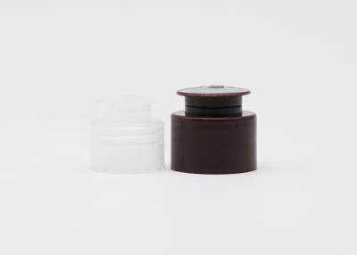 China 28mm Neck Cosmetics Plastic Screw Flip Top Cap Solid Packing for sale