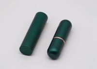 China Oval Shape Dark Green Magnetic Empty Lip Balm Tubes for sale