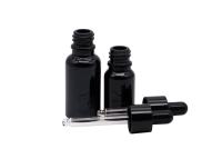 China Custom Empty 30ml Essential Oil Diffuser Bottles Black Lid for sale