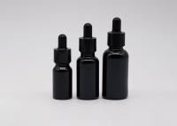 China Custom Empty 30ml Essential Oil Diffuser Bottles Black Lid for sale