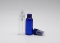China Blue 50ml Empty Fine Mist Spray Bottle Plastic Cylinder for sale