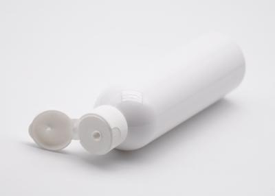 China 180ml Plastic Bottle White Cosmetic Shampoo Bottle With 24mm Disc Top Cap for sale