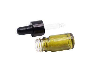 China 10ml 30ml 50ml Clear Light Green Glass Dropper Bottle Cosmetic Essential Oil Bottle Package for sale