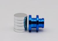 China Shiny Blue Aluminum Perfume Cap FEA15mm Thread Shape for sale