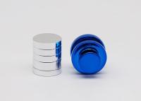 China Shiny Blue Aluminum Perfume Cap FEA15mm Thread Shape for sale
