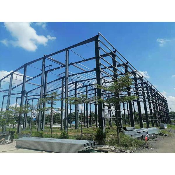 Large Steel Structure Factory Building On Construction Site Durable Steel Structure Frame