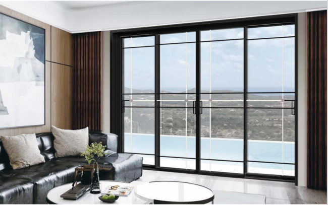 150 Electric Sliding Door panoramic aluminium alloy for private residences,villas, commercial areas, offices, large balconies