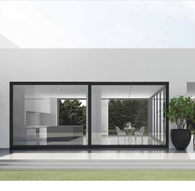 150 Electric Sliding Door panoramic aluminium alloy for private residences,villas, commercial areas, offices, large balconies