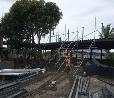 China Abschnitt Grey Colors H fabrizierte Stahlkonstruktionen für Garagen vor zu verkaufen