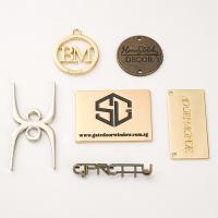 Quality Engraving Metal Label Logo Letters Metal Plate Logo Sewing Tags for Clothing for sale