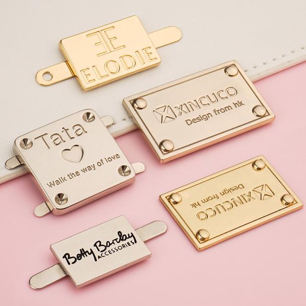Quality Engraved Logo Metal Name Plate Golden Professional Design Custom Metal Logo for sale