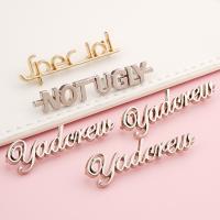 Quality Clothes Custom Name Metal Logo Purse Label for Handbag Accessories Metal Letters for sale