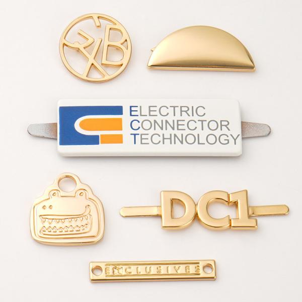 Quality Metal Plates Logos for Handbag Custom Logo Sewing Clothing Labels Gold Metal Purse Tags for sale