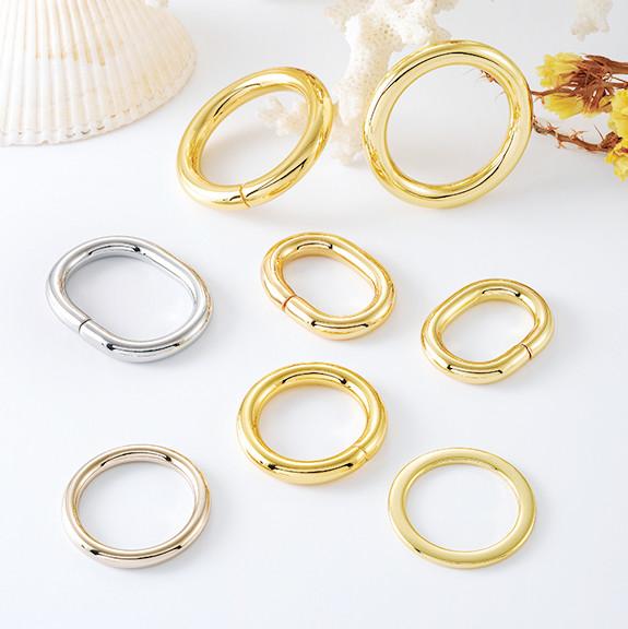 Quality Handbag Accessories High Grade Metal O Rings with Custom Logo 8 15mm Nickel O for sale
