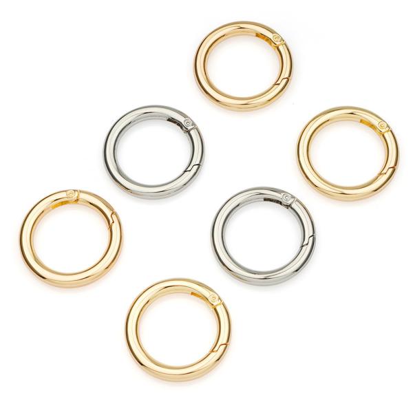 Quality Handbag Accessories High Grade Metal O Rings with Custom Logo 8 15mm Nickel O for sale