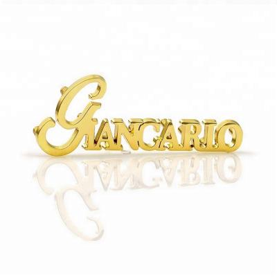 China Gold Metal Letter Name Plate Small Metal Letters Logo for Fashion Custom Handbag Te koop