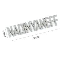 Quality Durable Design Letters Metal Name Plate for Handbag Kangsheng Custom Metal for sale