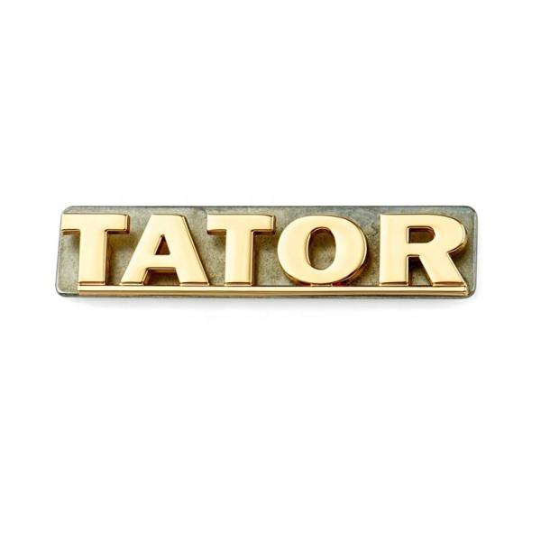 Quality User-Friendly Style Custom Metal Letter Logo for Handbags Gold Tag Separated for sale