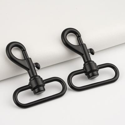 China Customized Zinc Alloy Swivel Snap Hook Dog Leash Eye Bolt Snap For Bag 38mm Black Eye for sale