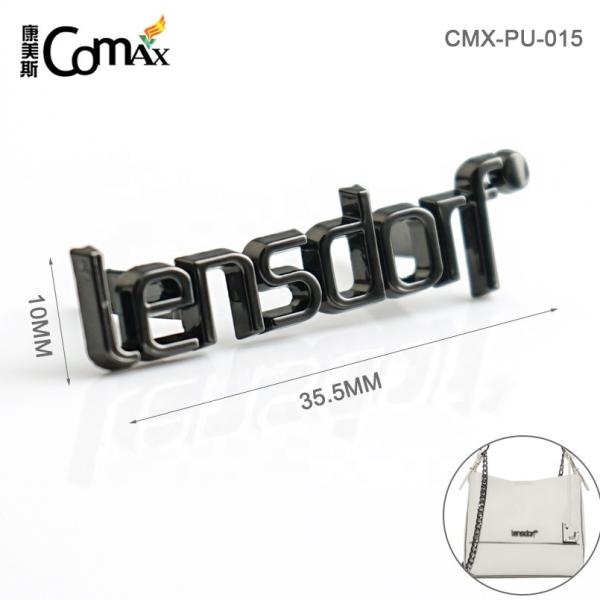 Quality Custom Gunmetal Logo Label for Leather Bags Fashion Design Handbag Hardware for sale