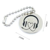 Quality Style Round Metal Tag with Ball Chain Eco-friendly Custom Hanging Metal Logo for sale