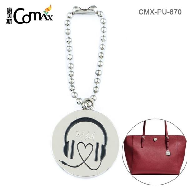 Quality Style Round Metal Tag with Ball Chain Eco-friendly Custom Hanging Metal Logo for sale