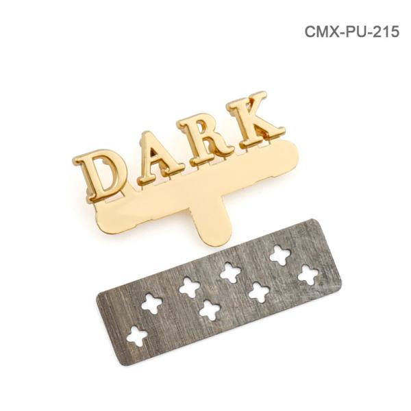 Quality Custom Letters Logo Decorative Mini Metal Label for Handbag Hardware Accessories for sale