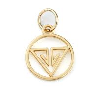 Quality Superior Gold Round Metal Tags for Handbags Customized Shape and Custom Hollow for sale