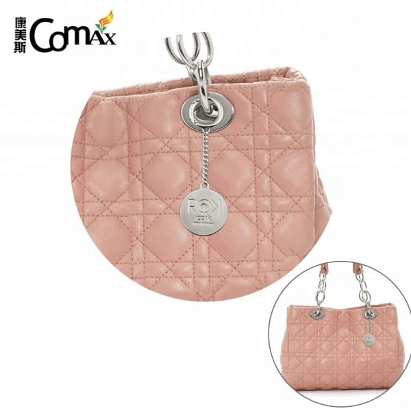 Quality Round Shape Metal Handbags Tag with Chain and Spring Hook Customized Logo for sale