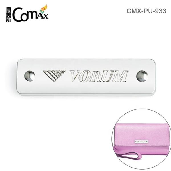 Quality Eco-friendly Engraved Metal Bag Plate Label Custom Logo Label for Handbags SGS for sale