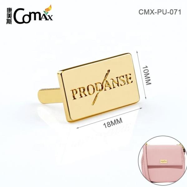 Quality High Handbag Hardware Carved Metal Logo Labels For Custom Bags User Friendly for sale