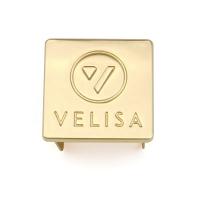 Quality Golden Engraved Metal Logo Plate For Handbags Custom Logo Craftsmanship for sale