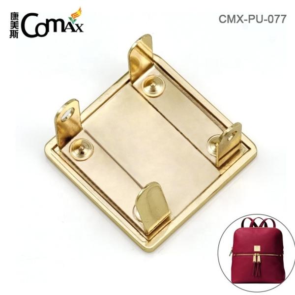 Quality Golden Engraved Metal Logo Plate For Handbags Custom Logo Craftsmanship for sale
